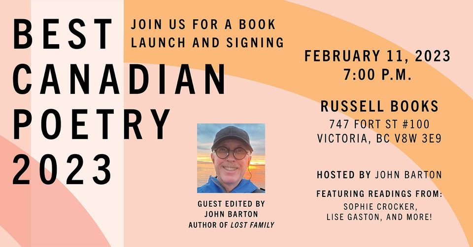Best Canadian Poetry 2023 Launch at Russell Books! at Russell Books ...