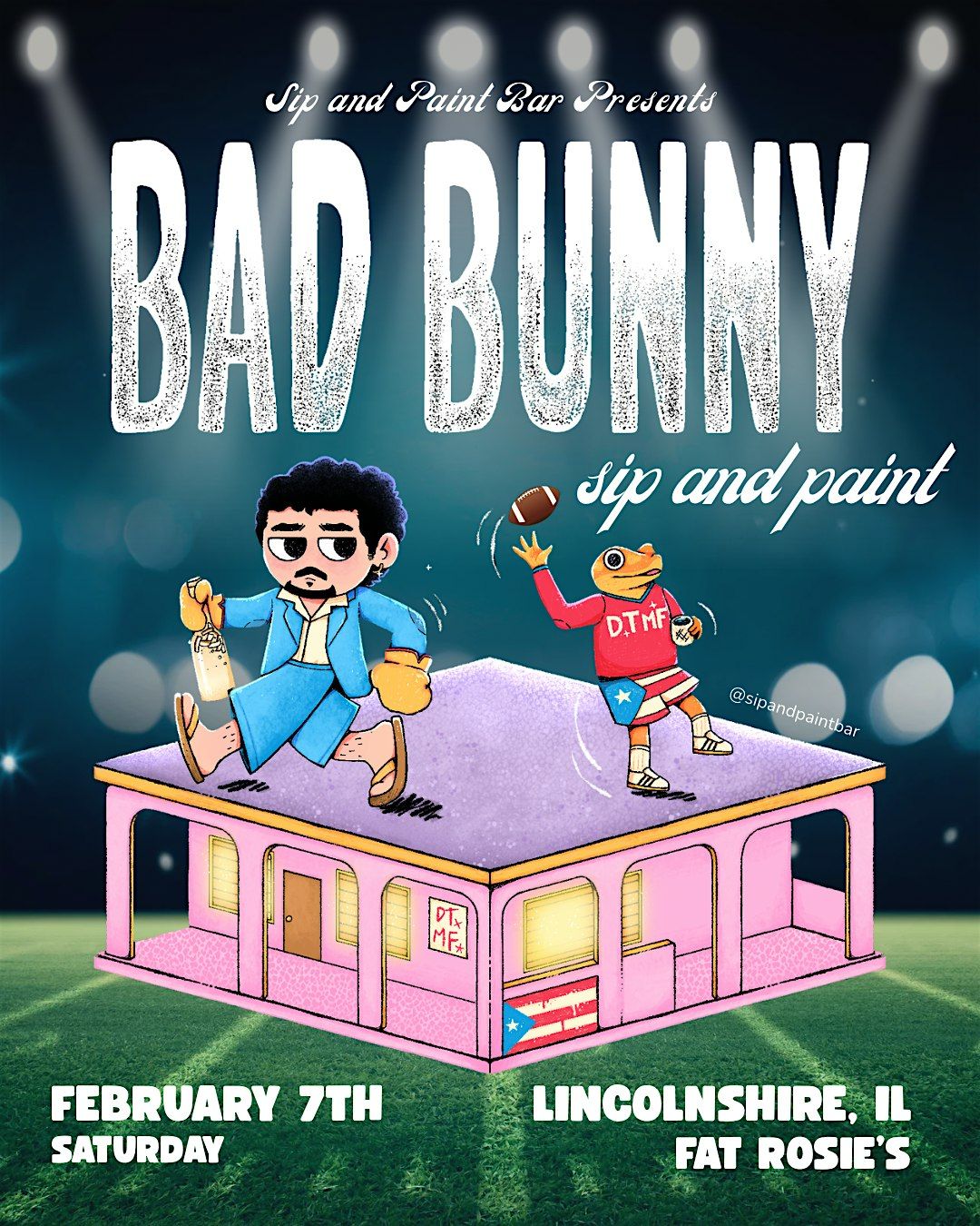 Bad Bunny Sip and Paint Brunch at Fat Rosie’s at Fat Rosie's Taco ...