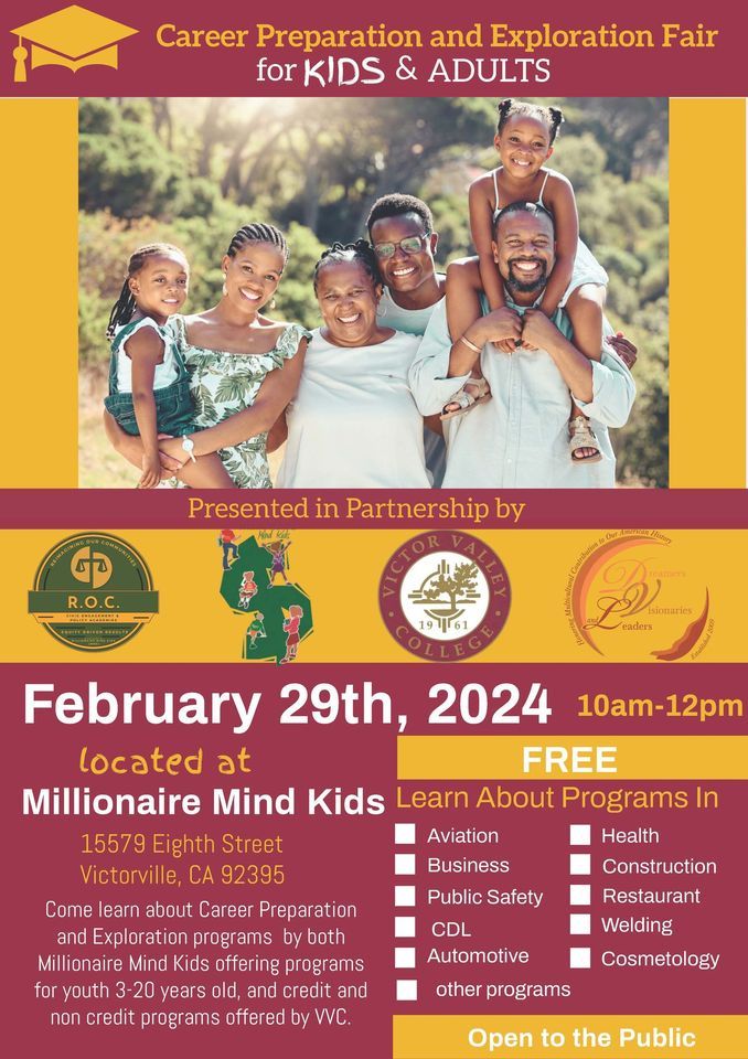 Millionaire Mind Kids (MMK) Career Preparation and Exploration Fair ...