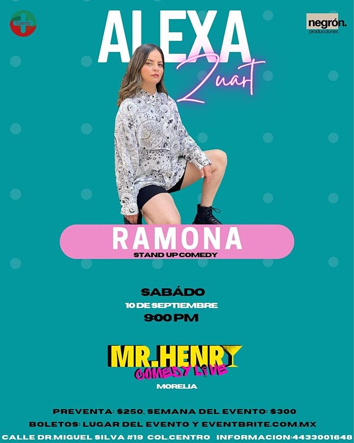 Alexa Zuart | Stand Up Comedy | Morelia at Mr Henry cocktail and food ...