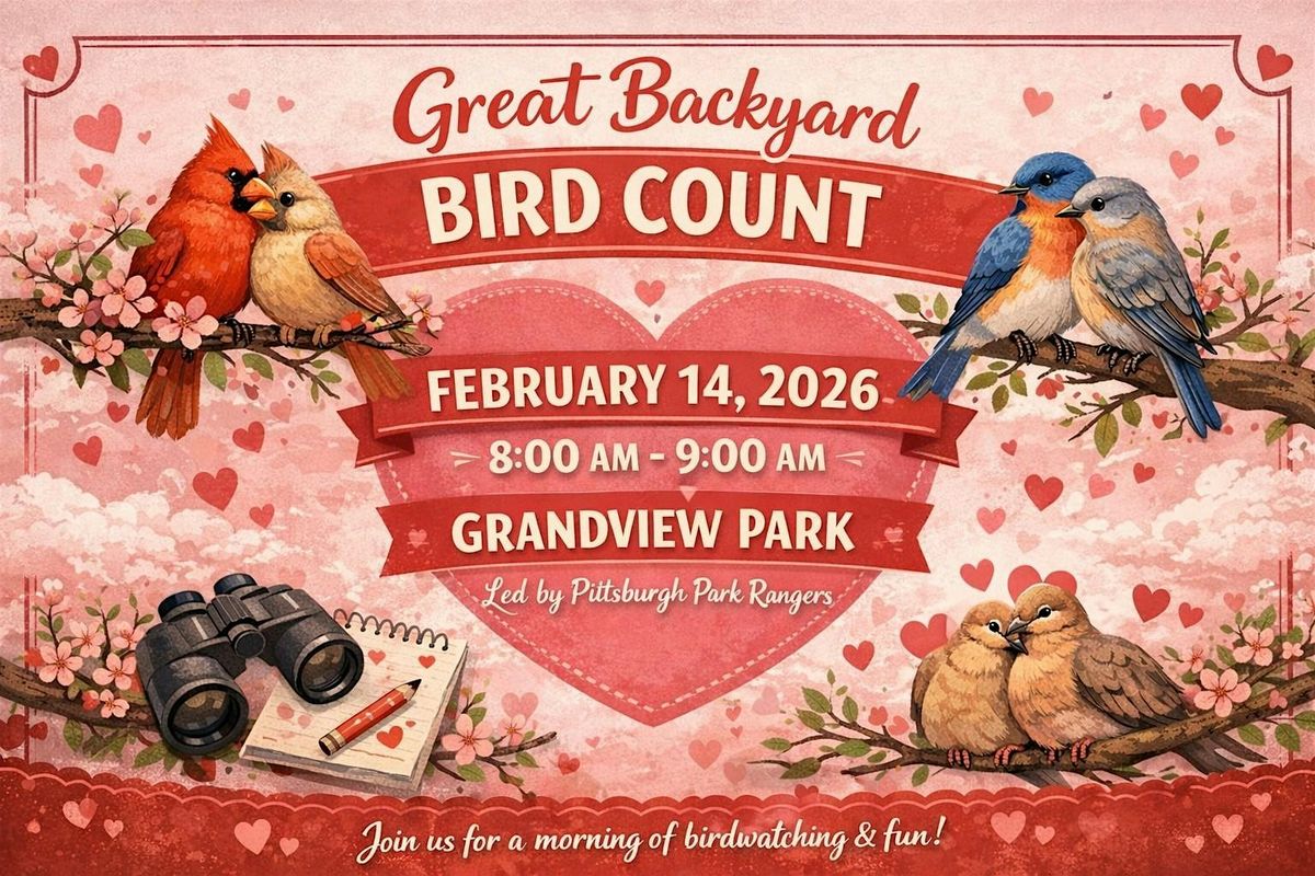Great Backyard Bird Count at Grandview Park, Pittsburgh on 14th ...