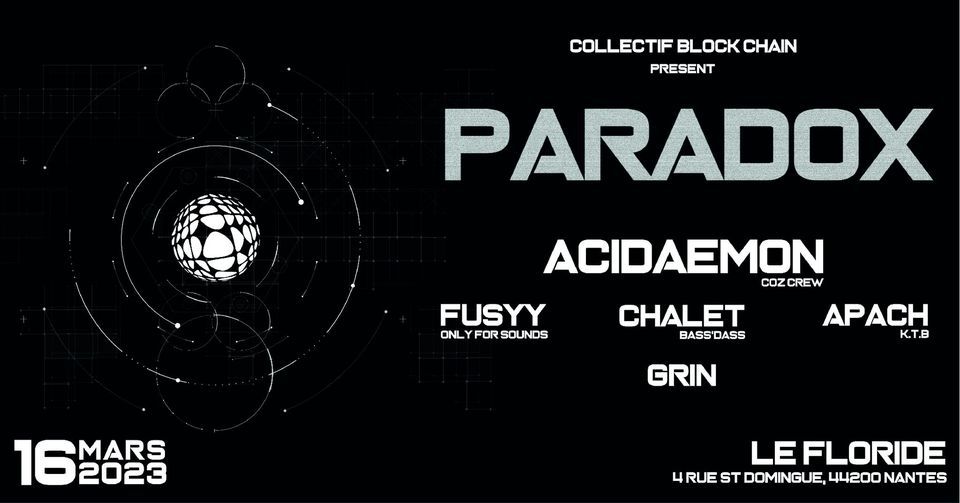 PARADOX at Le Floride, Nantes on 16th March, 2023