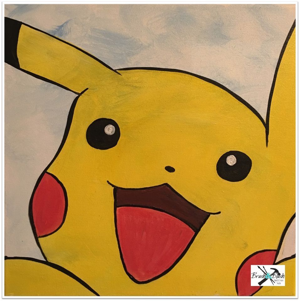 6 Seats Left! Pikachu - Kids Paint Event at Brush & Blush Easel Events ...