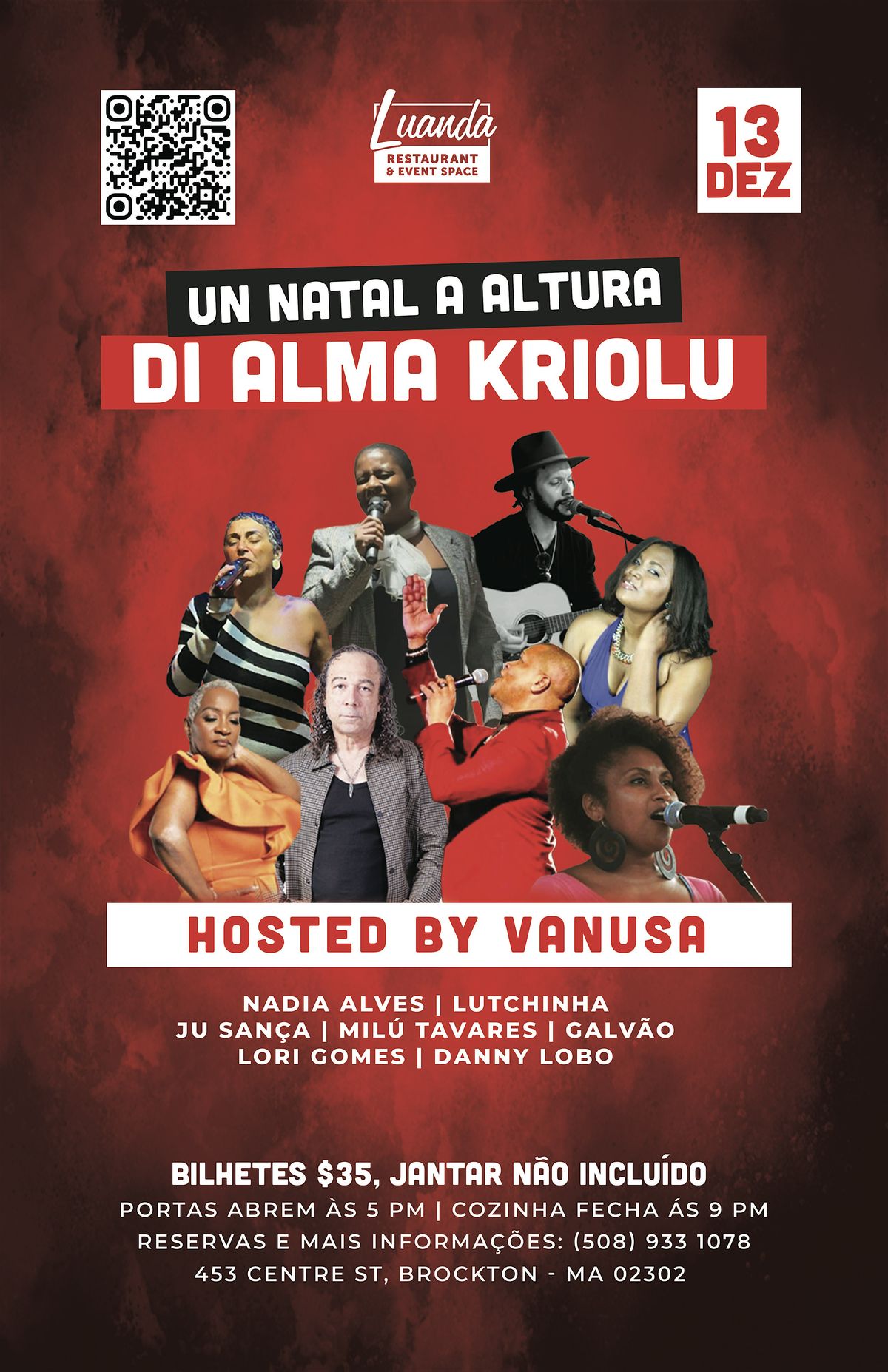 Un Natal a Altura di Alma Kriolu, hosted by Vanusa at Luanda Restaurant ...