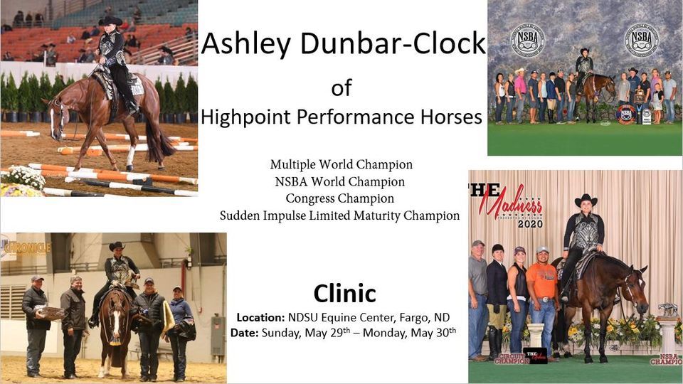Ashley Dunbar-Clock Clinic at Ndsu Equine Center, Fargo on 29th May, 2022