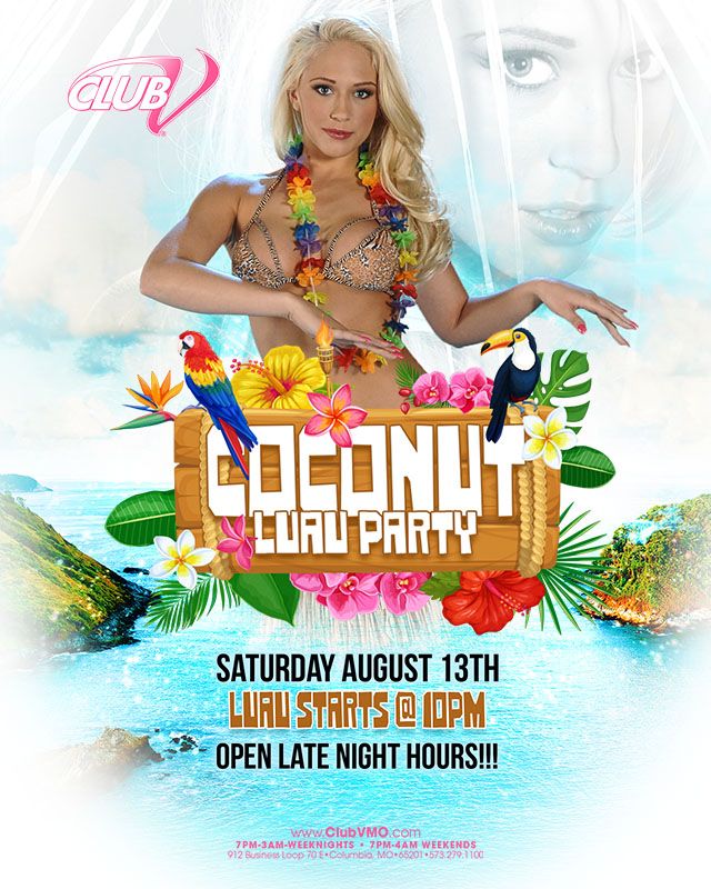COCONUT LUAU PARTY | Club V, Columbia, MO | August 13, 2022