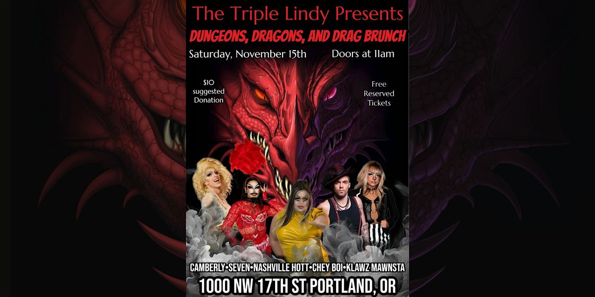 Free Drag Brunch - 11/15 @ Noon at The Triple Lindy, Portland on 15th ...