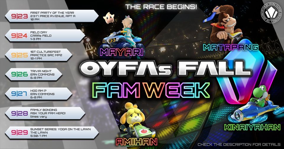 OYFA: Fall Family Week 2022 at University of Virginia, Charlottesville ...