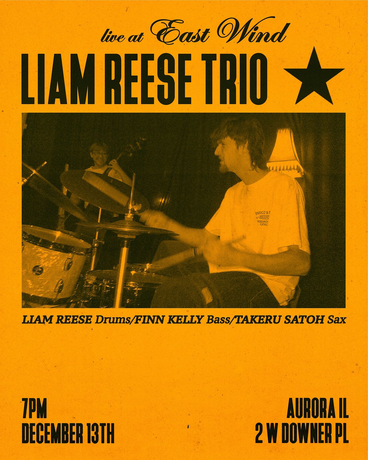 Liam Reese Trio Live at East Wind at 2 W Downer Pl, Aurora on 13th ...