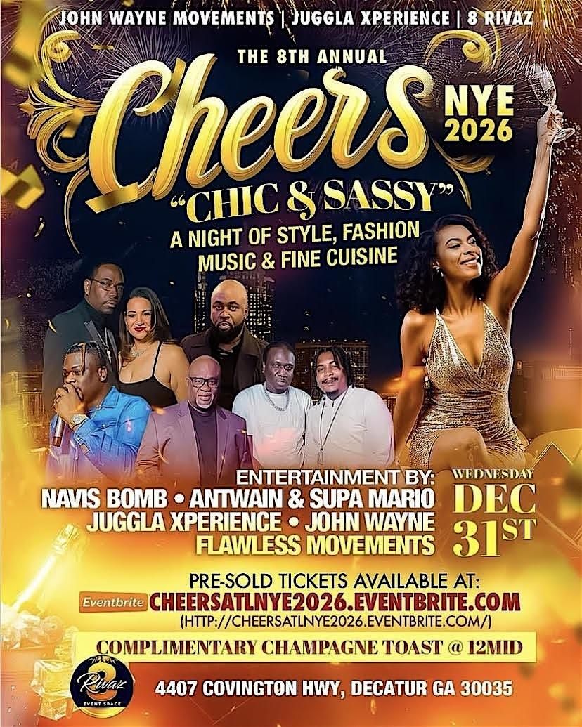 CHEERS NYE 2026 ATLANTA at 8 Rivaz Event Space, Decatur on 31st ...