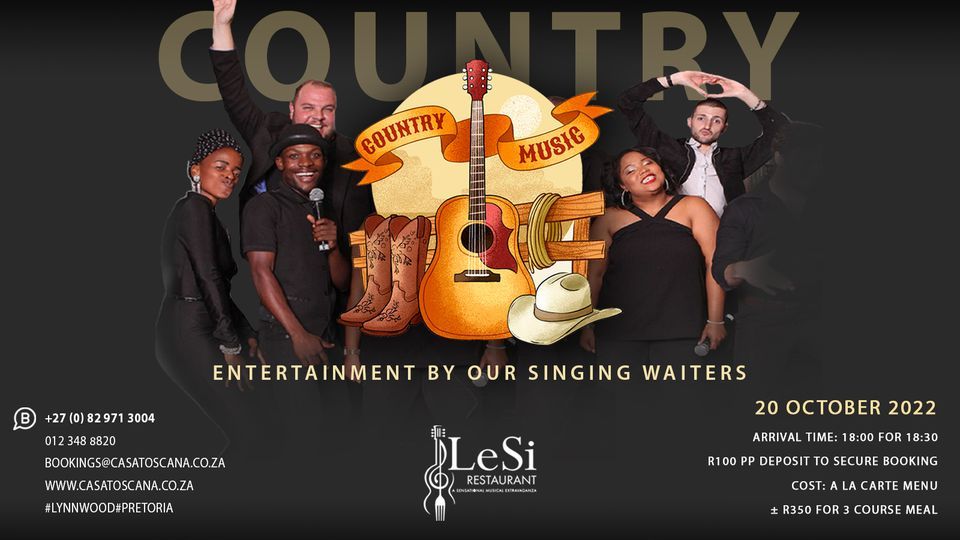 Country Themed evening at LeSi Restaurant, Pretoria on 20th October, 2022