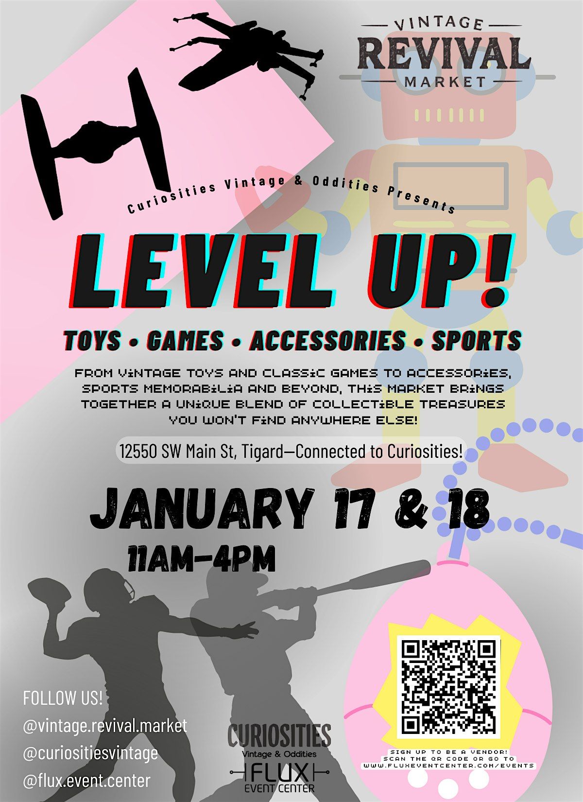 Vintage Revival Market: Level Up! Vintage Sports and Toys at Flux Event ...