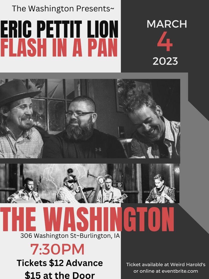 Eric Pettit Lion/Flash in a Pan at The Washington, Burlington on 4th ...