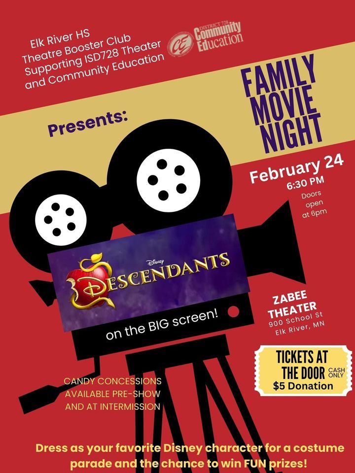 Descendants Movie Night at Elk River High School on 24th February, 2023