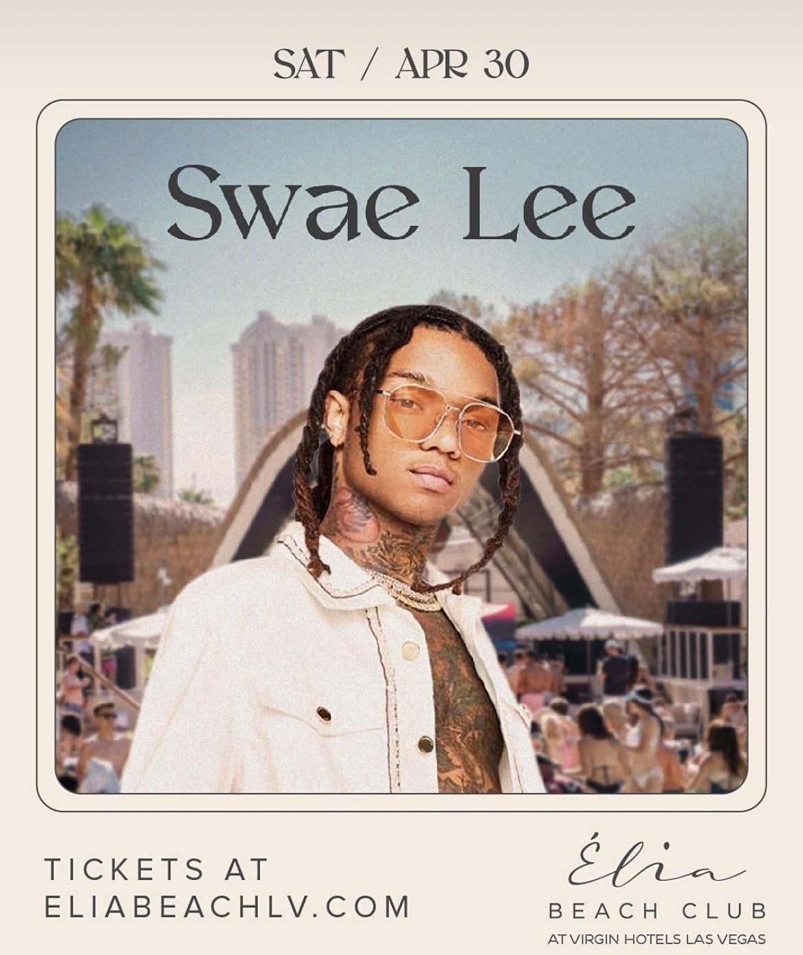 SWAE LEE at Elia Beach Club Las Vegas Pool Party at Virgin Hotels Las ...
