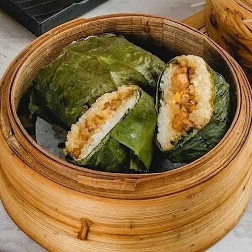 Dim Sum Sunday: Make Lor Mai Gai: Lotus leaf sticky rice - Chicken OR ...