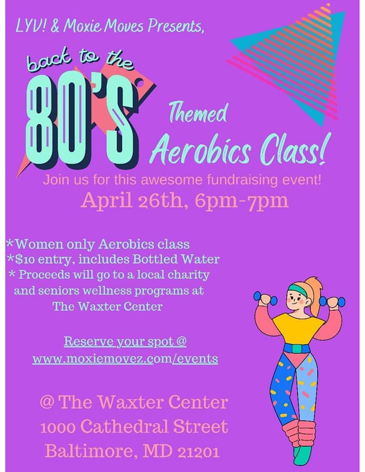 Back to the 80s Themed Aerobic Class (Fundraiser Event) at Waxter ...