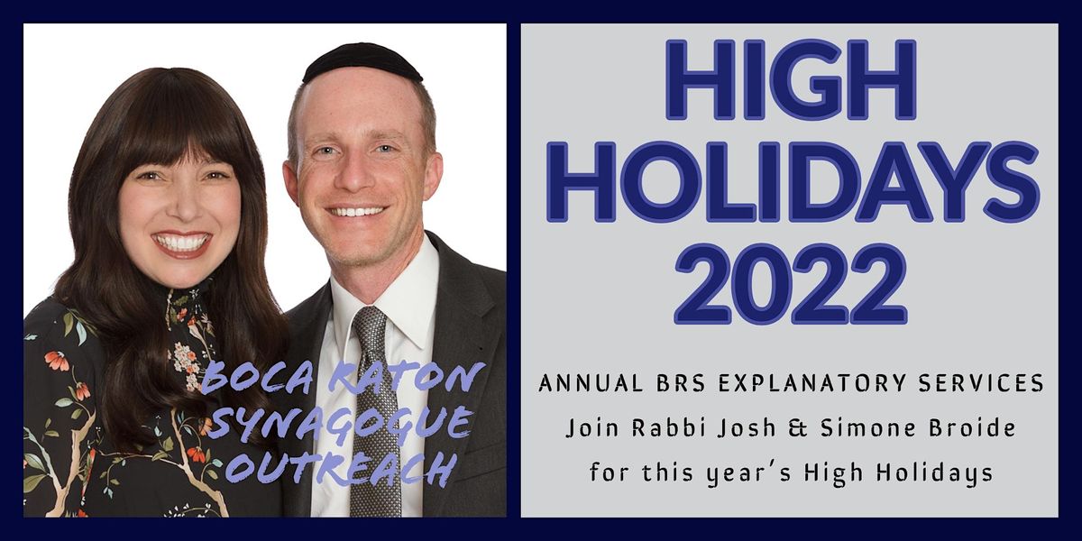 Rosh Hashana & Yom Kippur High Holidays in Boca Raton 2022 at Jewish ...