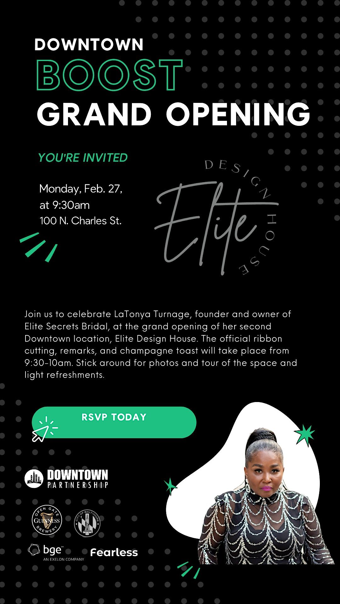 BOOST Grand Opening: Elite Design Studio at 100 N Charles St, Baltimore ...