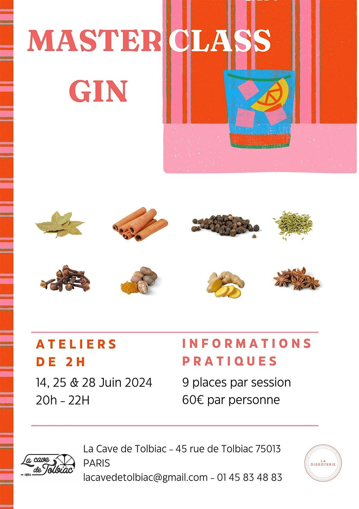 Masterclass Gin | 45 Rue de Tolbiac, Paris, IL | June 14, 2024