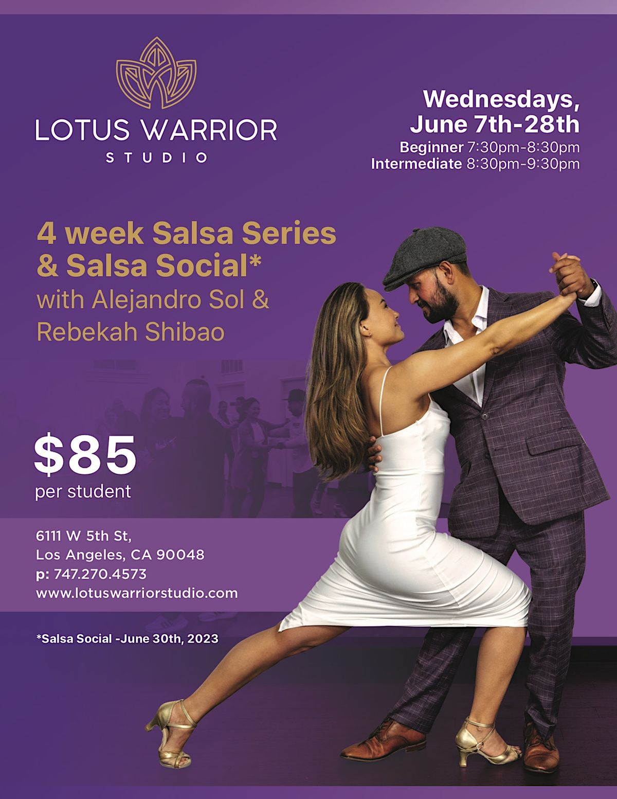 4 Week Salsa Series and Social with Alejandro Sol and Rebekah Shibao at ...