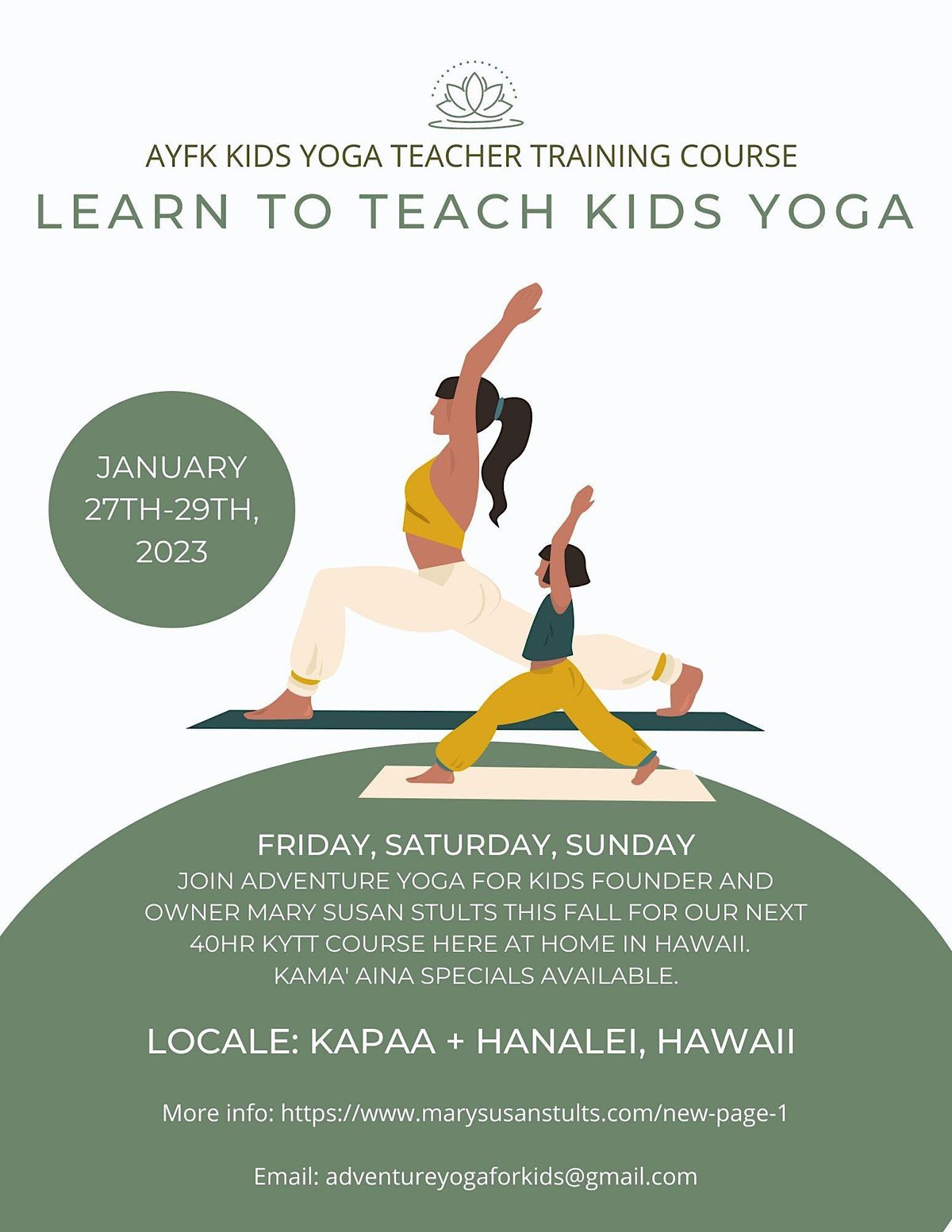 Kids Yoga Teacher Training with Adventure Yoga For Kids in Hawaii at ...