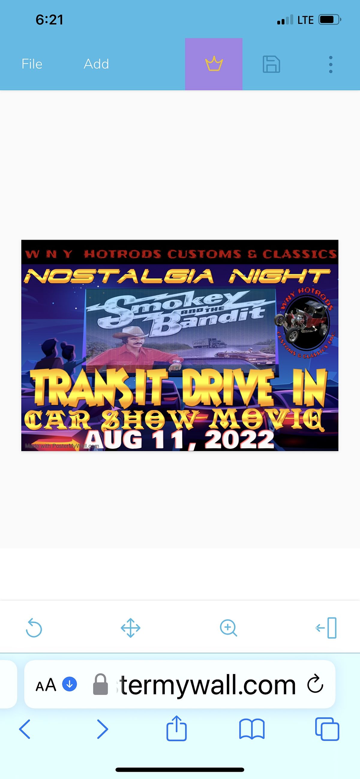 Nostalgia Night at Transit Drive In. CARShow/MovieFt Smokey and the ...