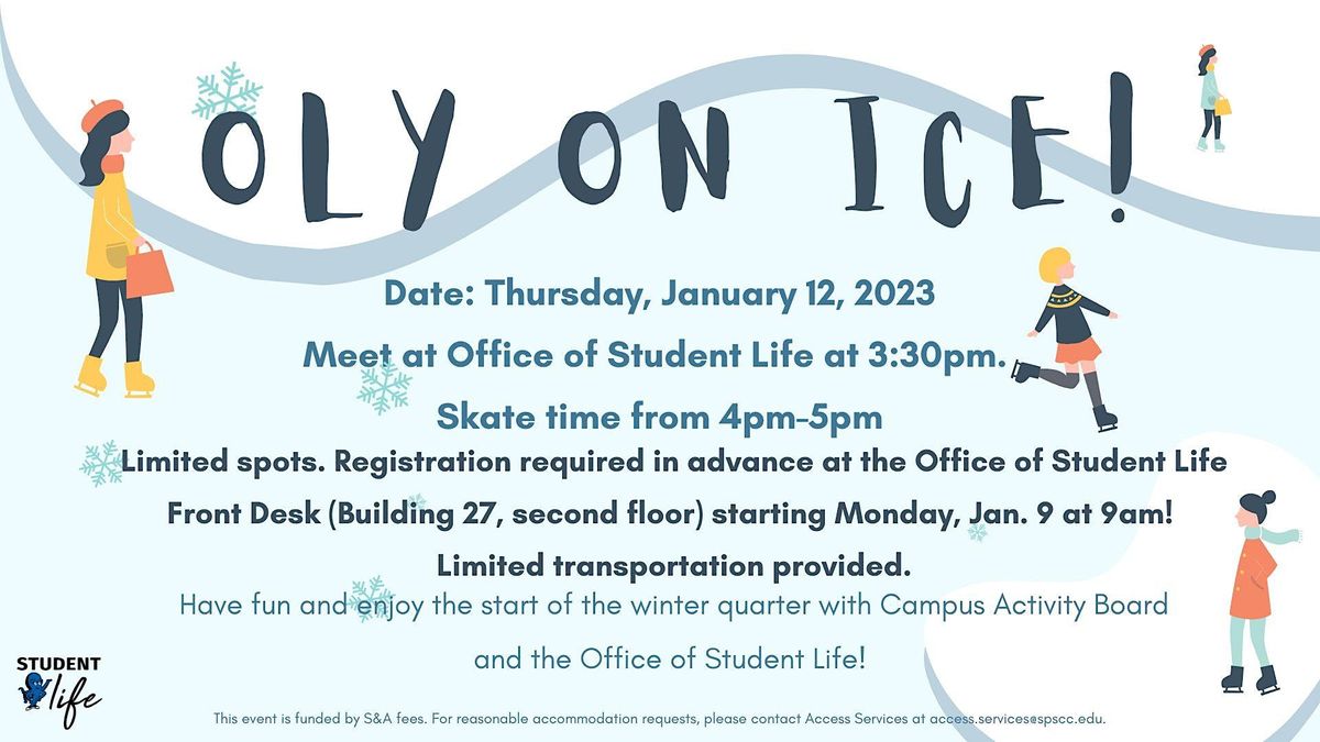 Welcome Week: Oly on Ice! at Oly on Ice (Isthmus Park), Olympia on 12th ...