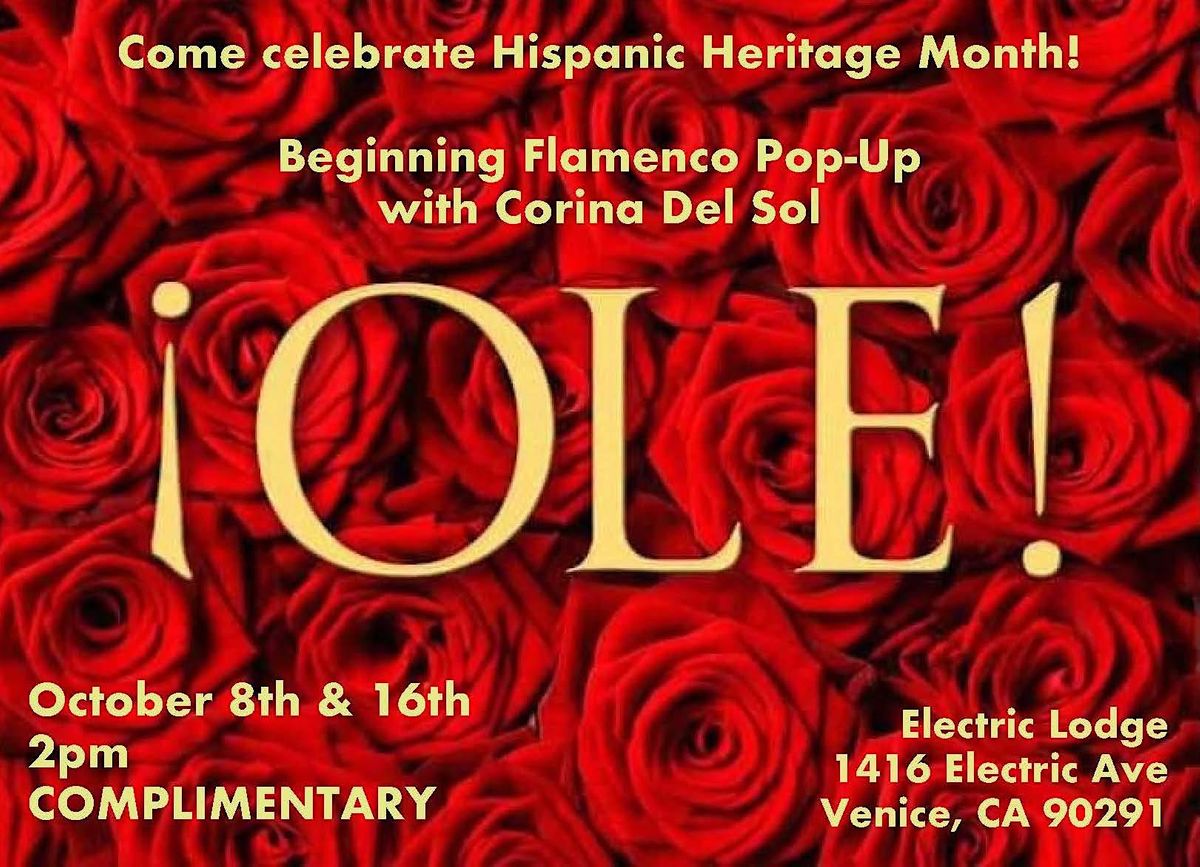 Flamenco Pop Up with Corina del Sol at The Electric Lodge, Los Angeles ...