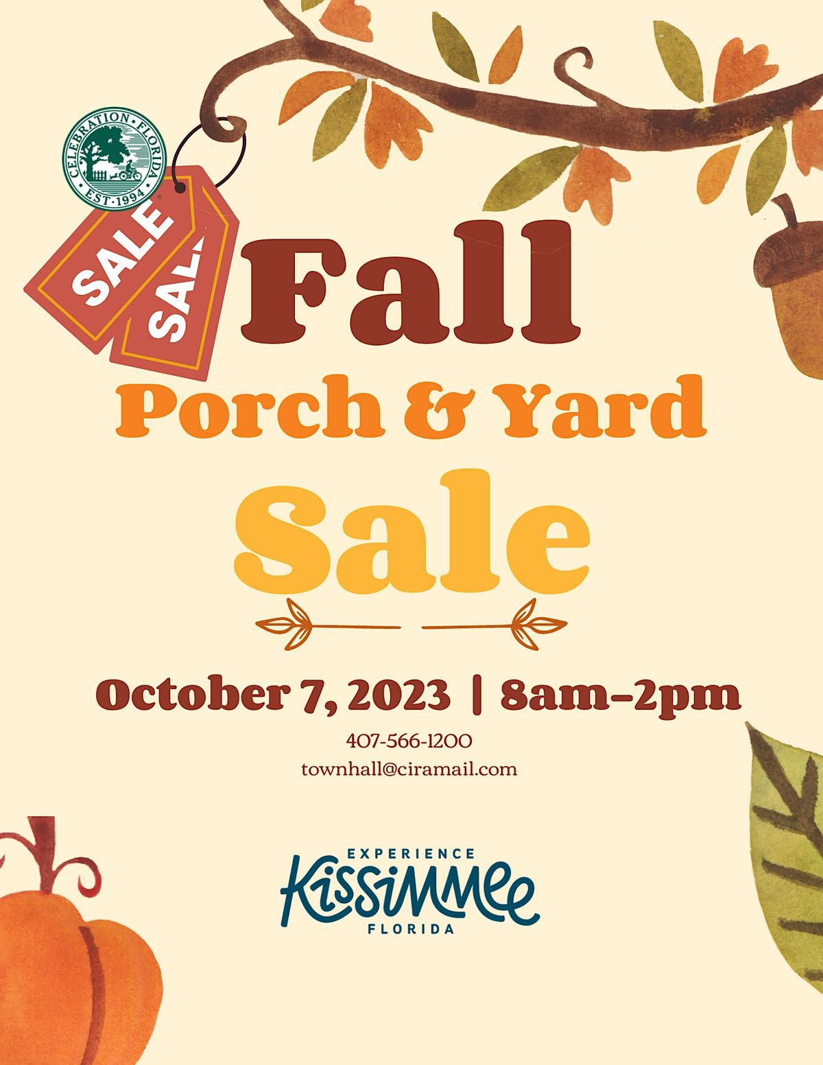 Celebration Fall Porch and Yard Sale at Celebration Town Hall Lot on ...