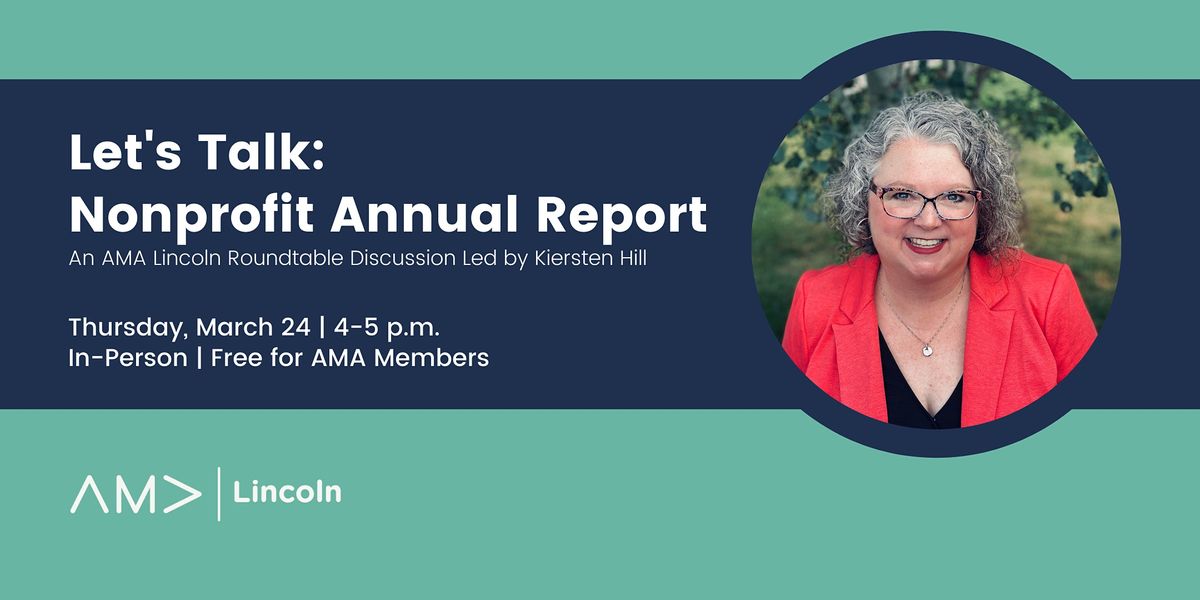 Lets Talk - Nonprofit Annual Report | Roundtable with Kiersten Hill at ...