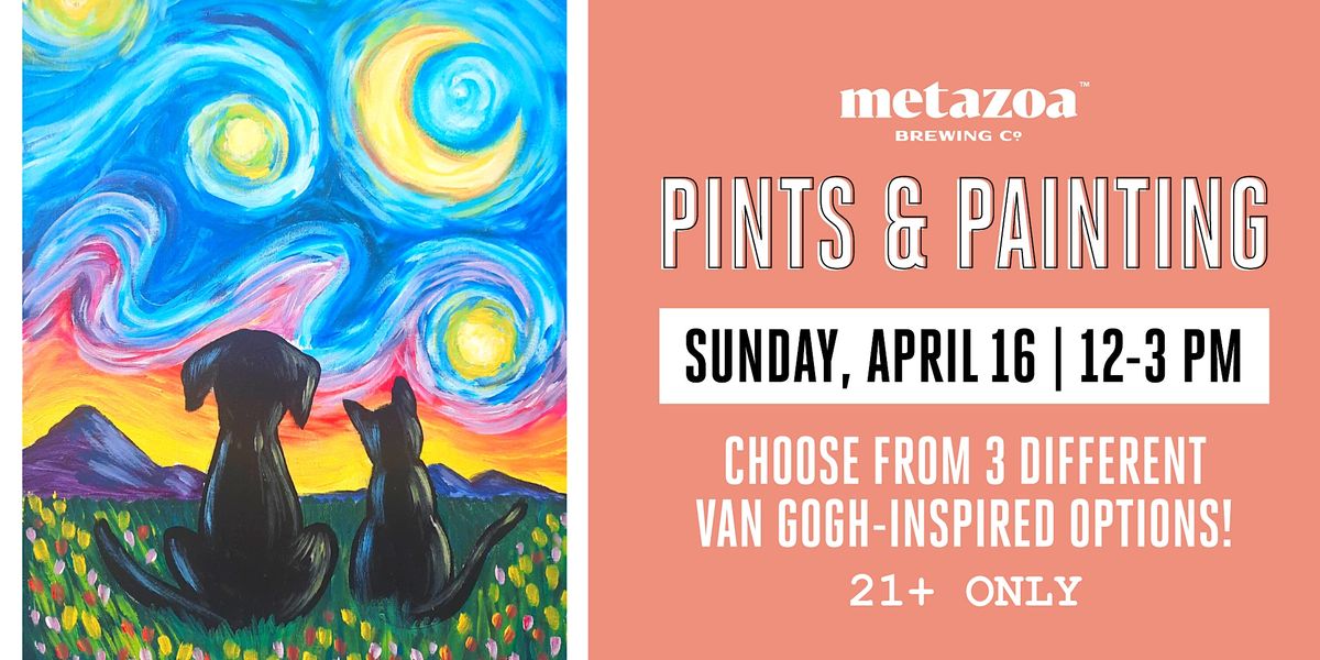Pints & Painting at Metazoa Brewing Company, Indianapolis on 16th April, 2023