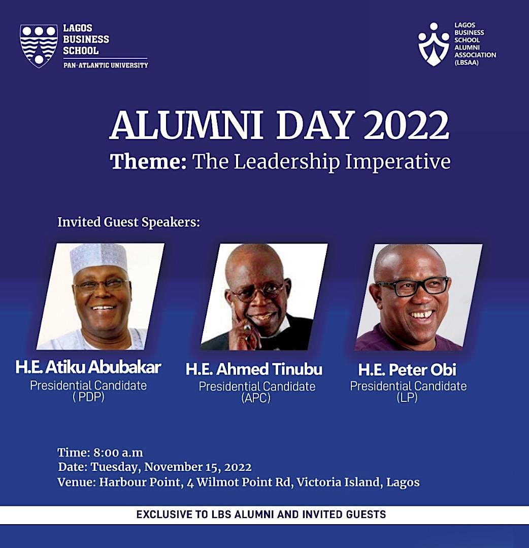 ALUMNI DAY CONFERENCE 2022 at Harbour Point, Lagos on 15th November, 2022
