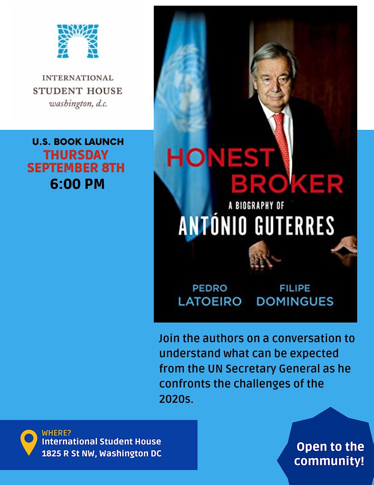 U.S. Book Launch - Honest Broker: A Biography of Antonio Guterres ...