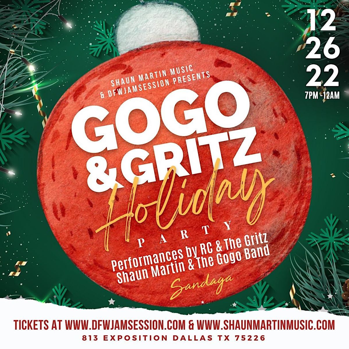 GOGO & GRITZ HOLIDAY PARTY at SANDAGA 813, Dallas on 26th December, 2022