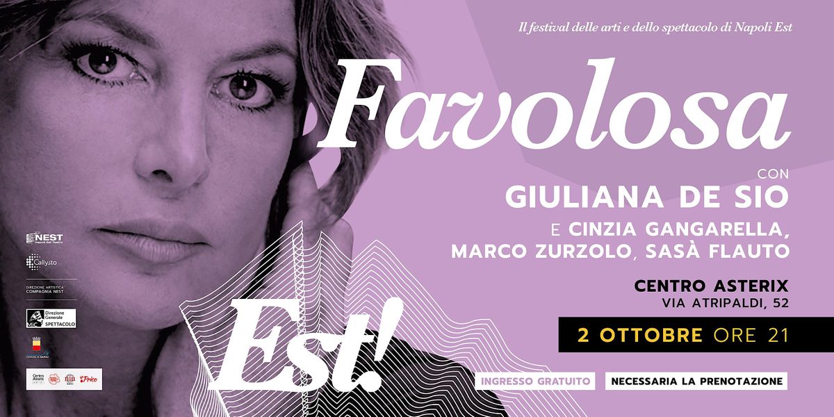 FAVOLOSA con Giuliana De Sio|Teatro Centro Asterix | Via Domenico ...
