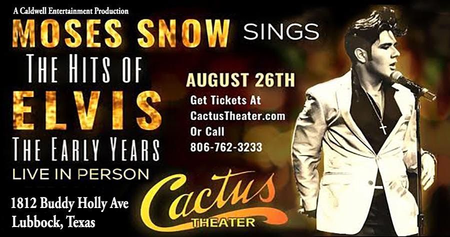Moses Snow Sings the Hits of Elvis - Live at Cactus Theater! at Cactus ...