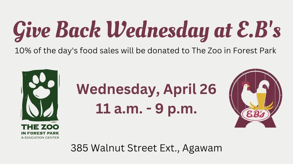 Give Back Wednesday at E.Bs Restaurant to benefit Forest Park Zoo | EBs ...