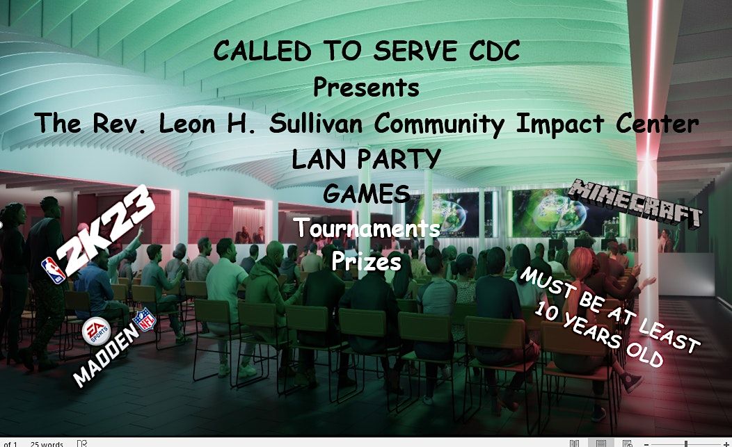 Called To Serve CDC LAN Party - Open Play II (Cristo Rey) | Zion ...