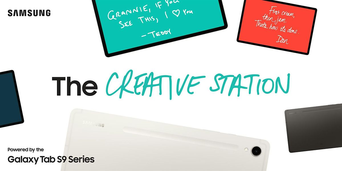 THE CREATIVE STATION Powered by the Galaxy Tab S9 Series at Waterloo Station, London on 22nd ...