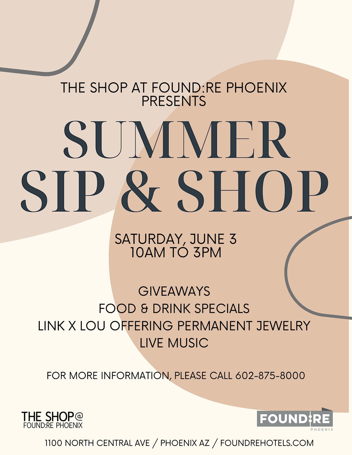 Summer Sip & Shop Pop-Up | FOUND:RE Phoenix Hotel | June 3, 2023