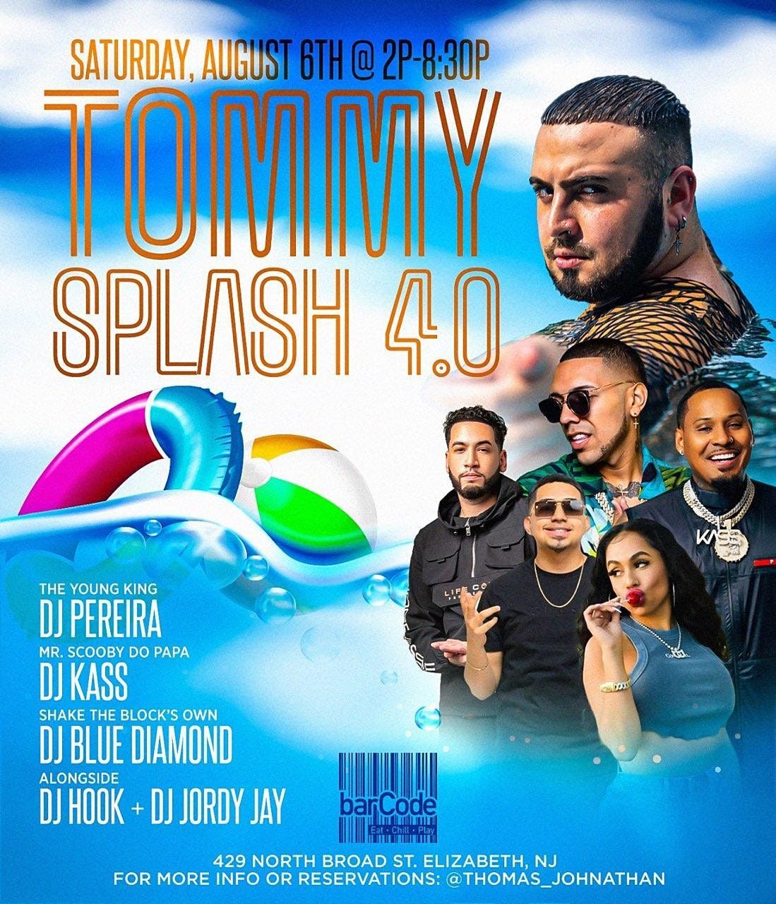 Tommy Splash 4.0 Pool Party At Barcode | BarCode, Elizabeth, NJ ...