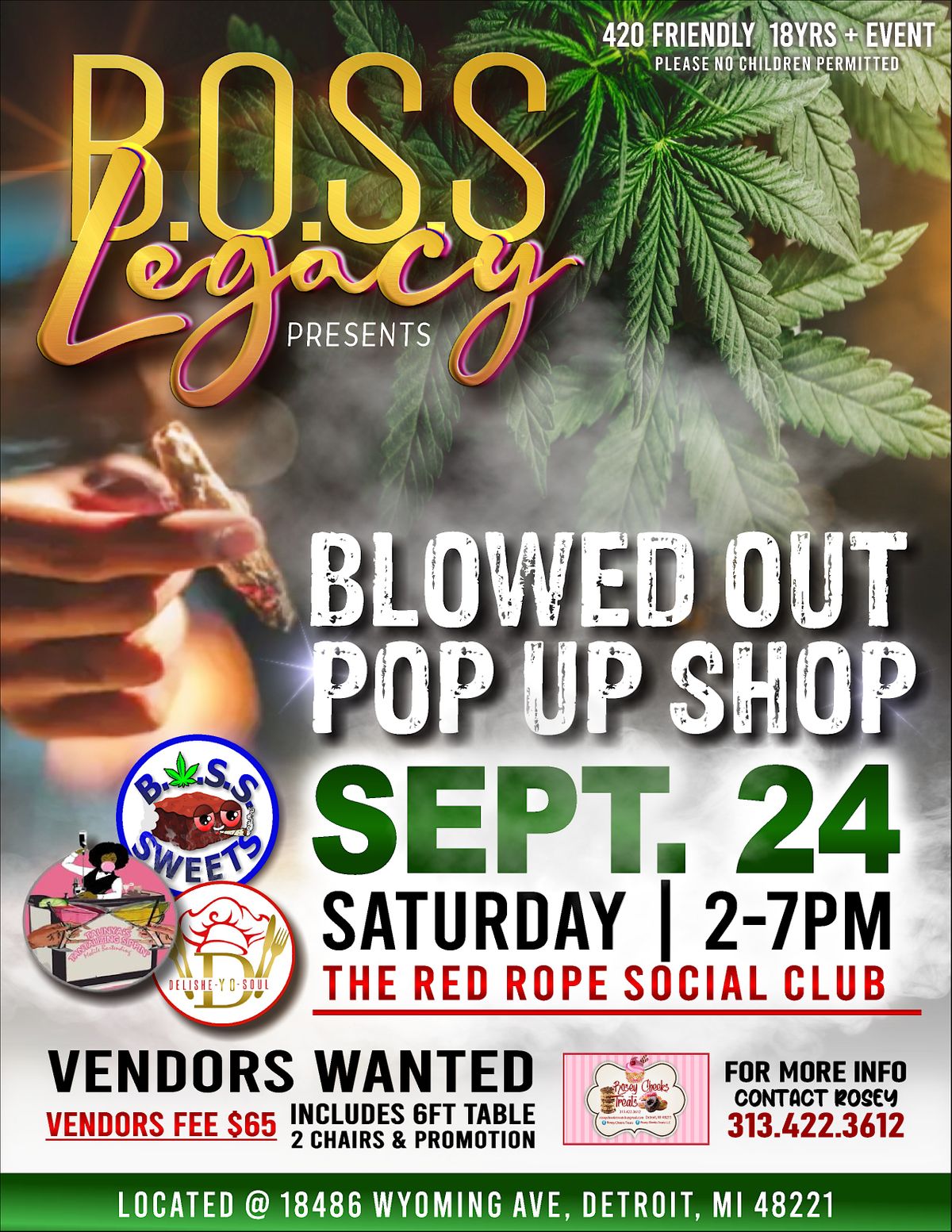 BLOWED OUT POP UP SHOP at Red Rope Social Club, Detroit on 24th ...