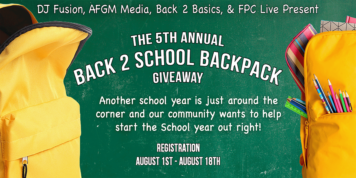 Backpack Giveaway | High Noon Saloon, Madison, WI | August 27, 2023