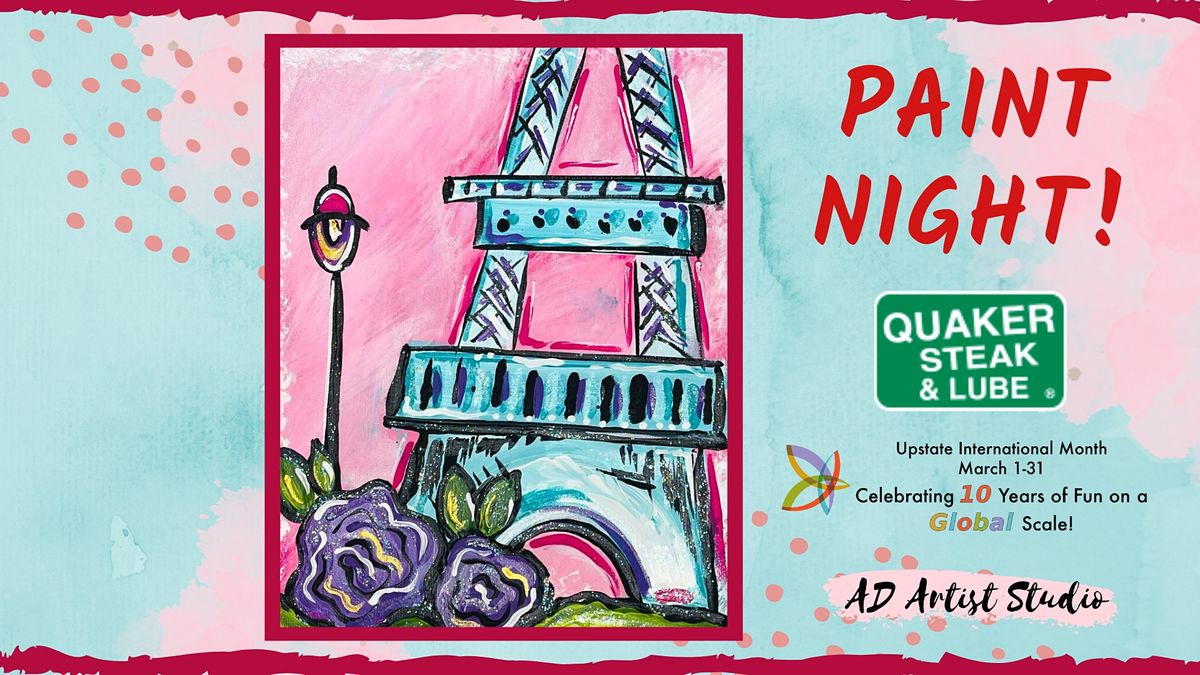 Paris in Spring Paint Night | Quaker Steak & Lube, Greenville, SC ...