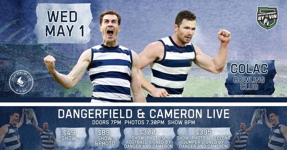 Dangerfield & Cameron LIVE at Colac Bowling Club! | 4 Armstrong Street ...