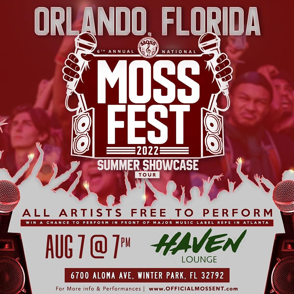 6th Annual Moss Fest Summer Showcase Tour (Orlando, FL) at Haven Lounge ...