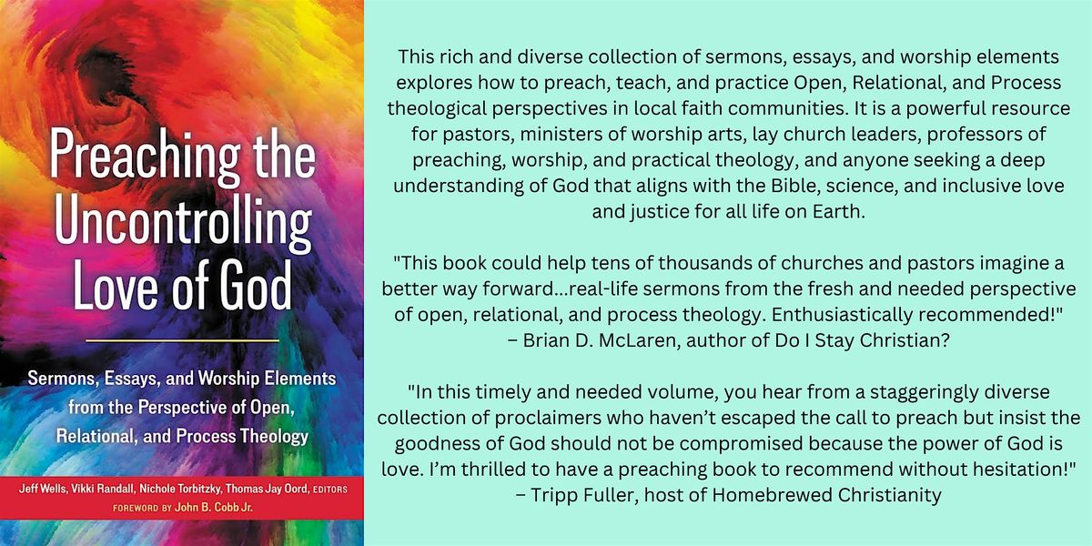 In-Person Book Launch for "Preaching the Uncontrolling Love of God" at ...