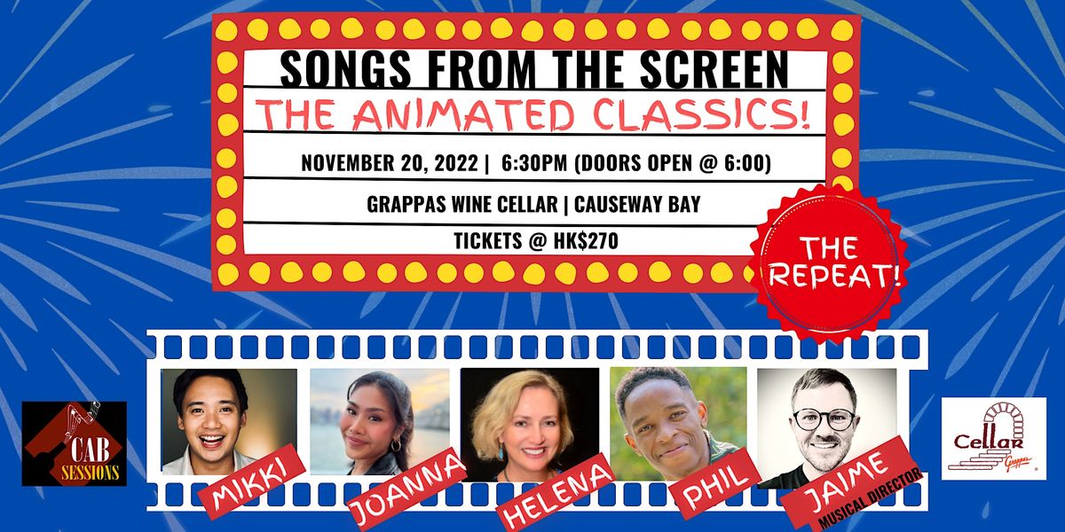 Songs From The Screen: The Animated Classics [THE REPEAT] at Grappa's ...