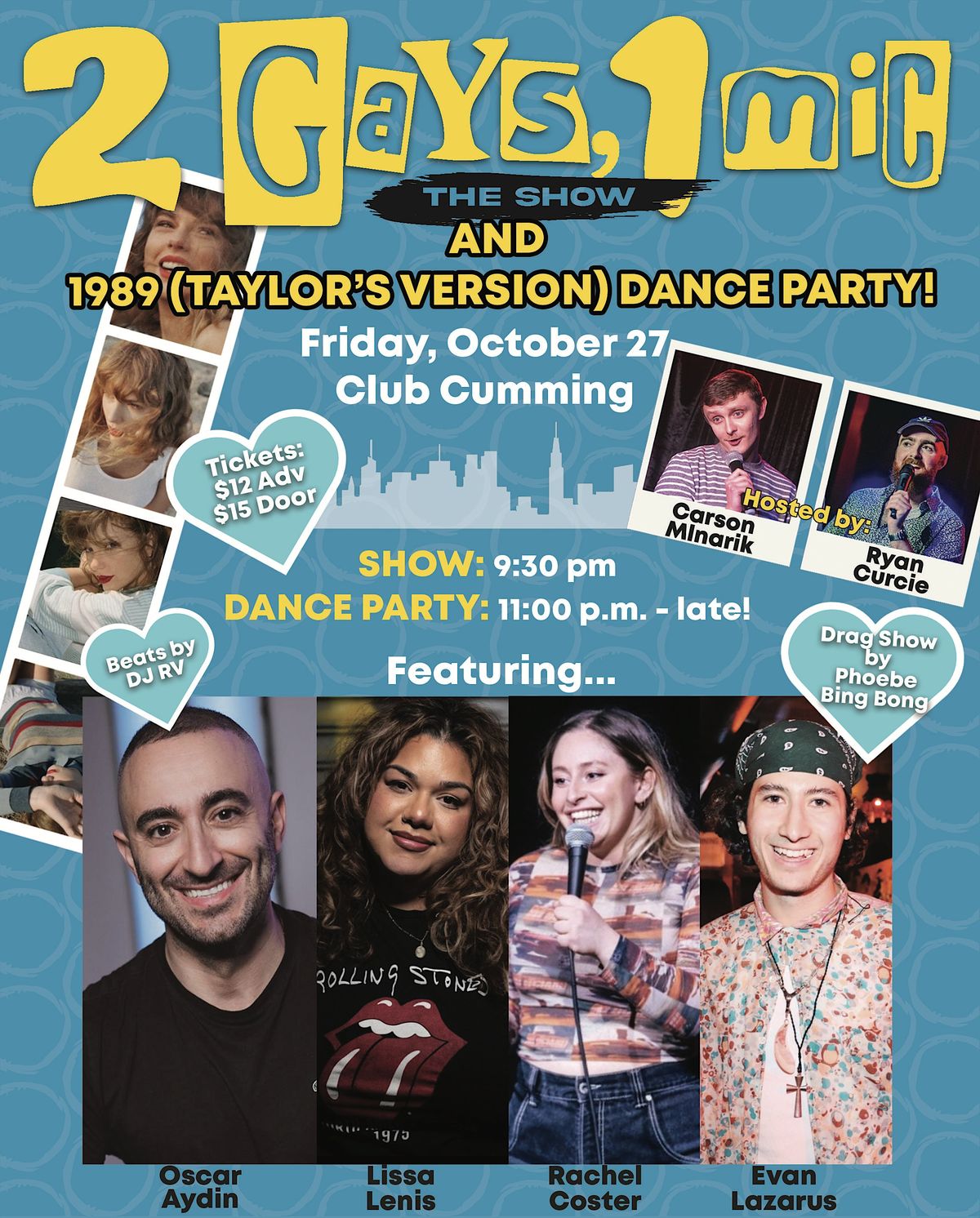 2 Gays, 1 Mic: The Show (Taylors Version) at Club Cumming, New York on ...